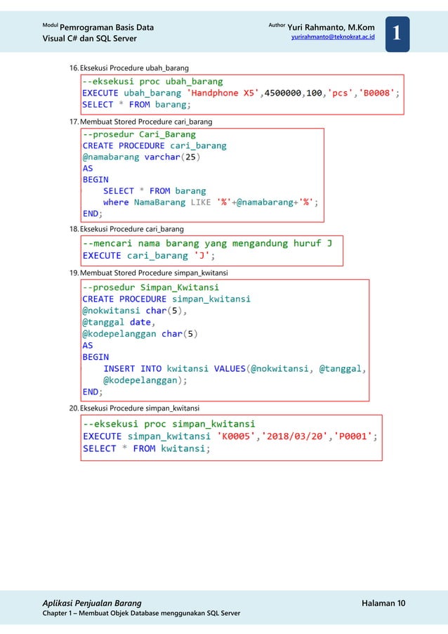 Chapter 01 - Pembuatan Database | PDF