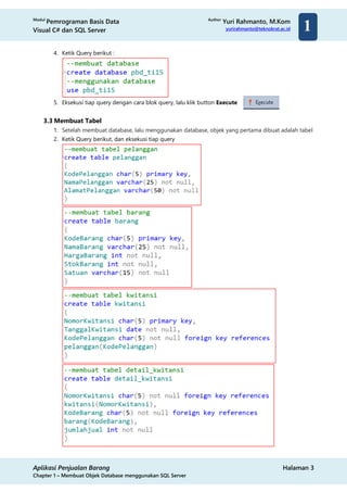 Chapter 01 - Pembuatan Database | PDF