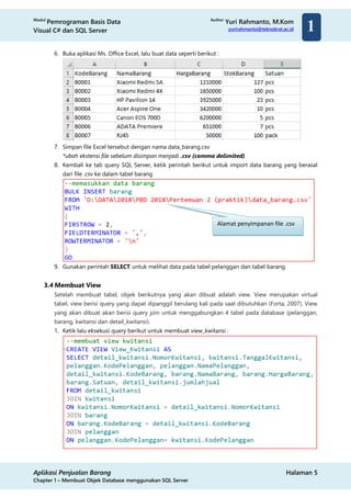 Chapter 01 - Pembuatan Database | PDF