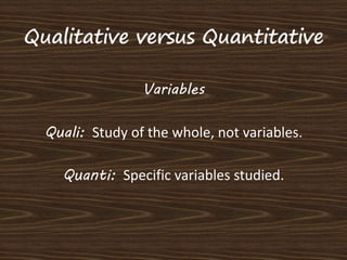 Quantitative and Qualitative Research | PPTX