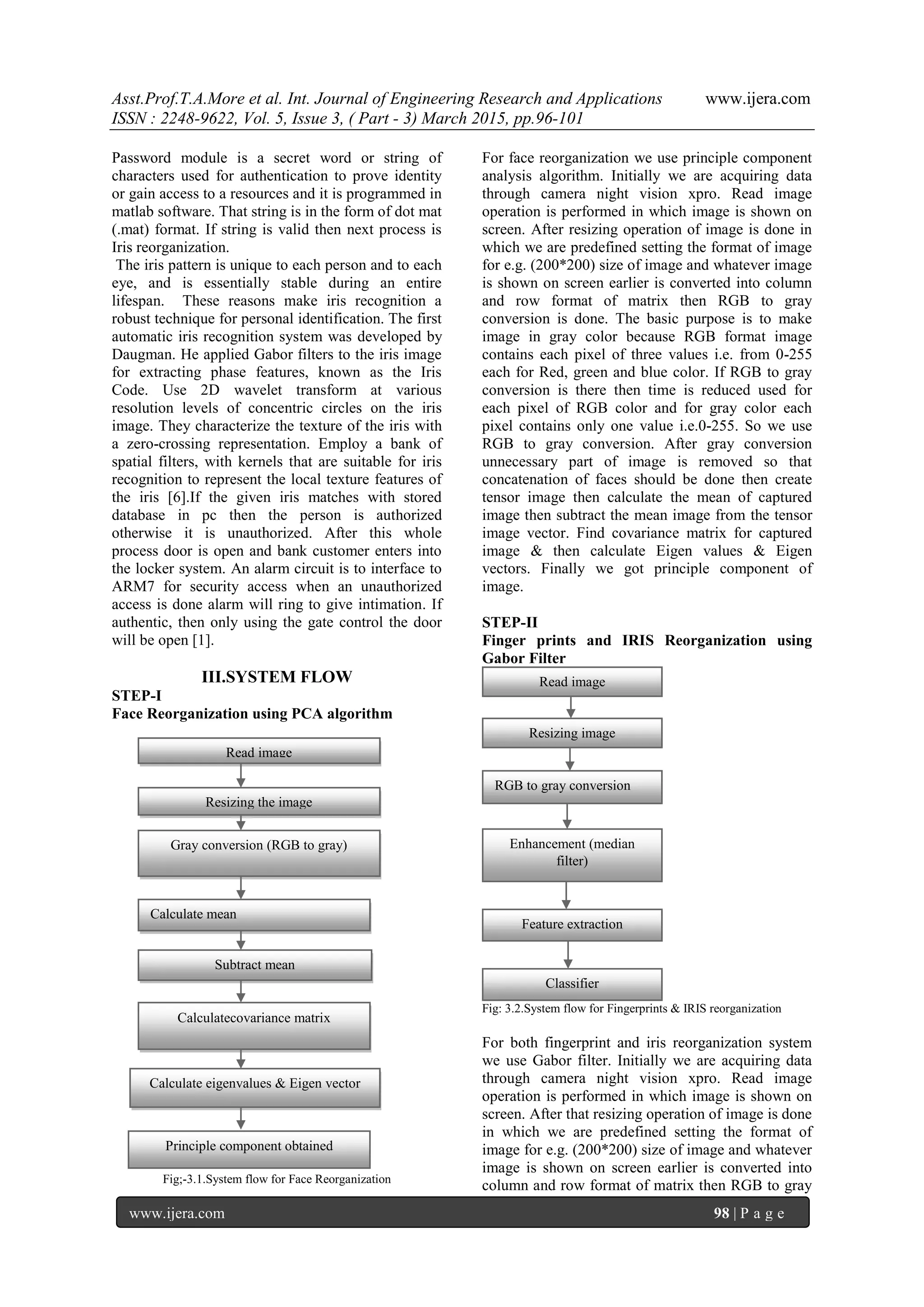 Smart Bank Locker Access System Using Iris ,Fingerprints,Face Recognization Along With Password ...
