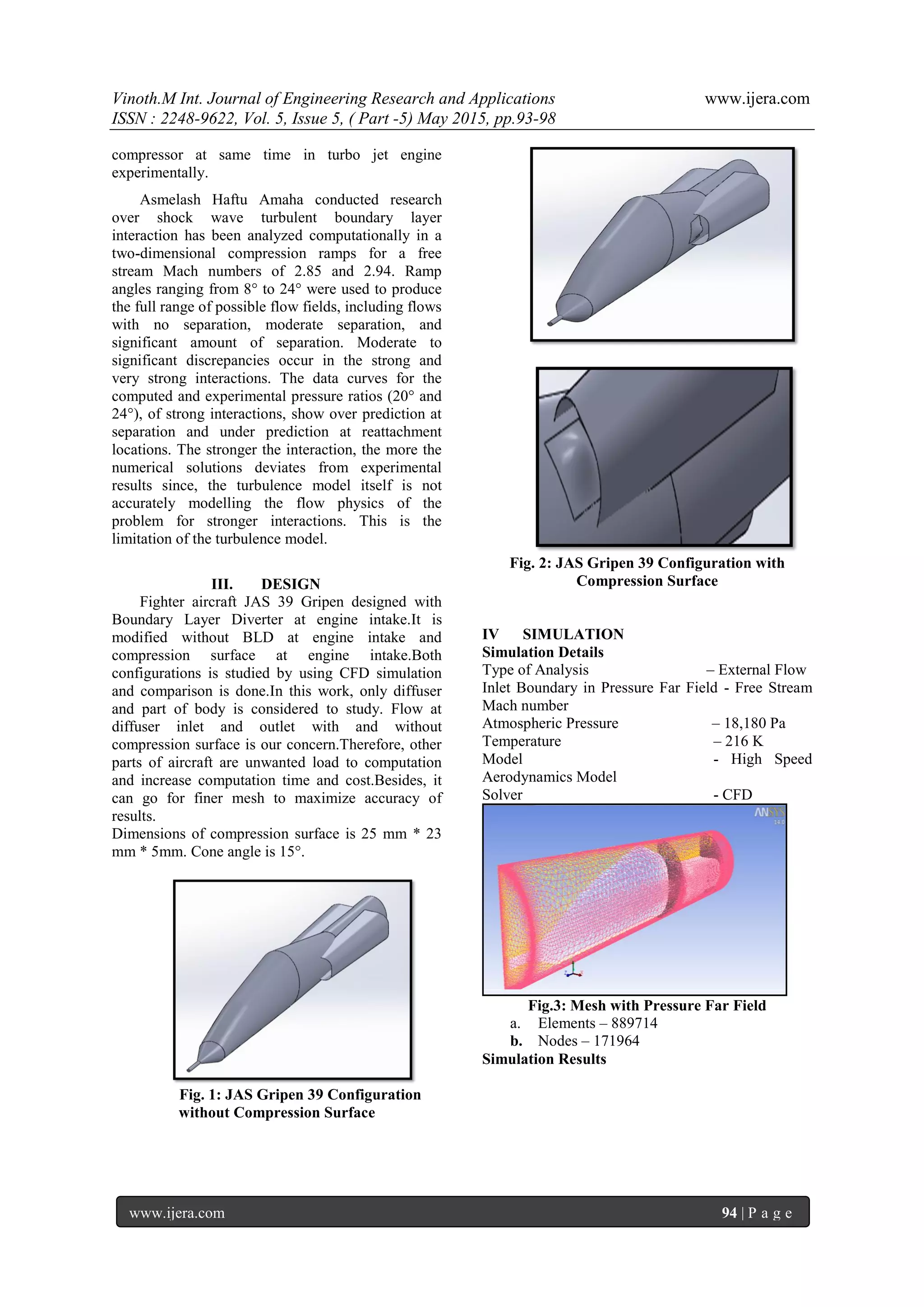 CFD Based Investigation on Effects of Compression Surface At Fighter ...