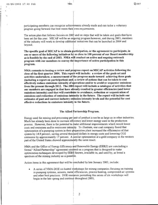 Letter from National Mining Association 1.6.03