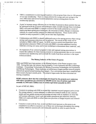 Letter from National Mining Association 1.6.03