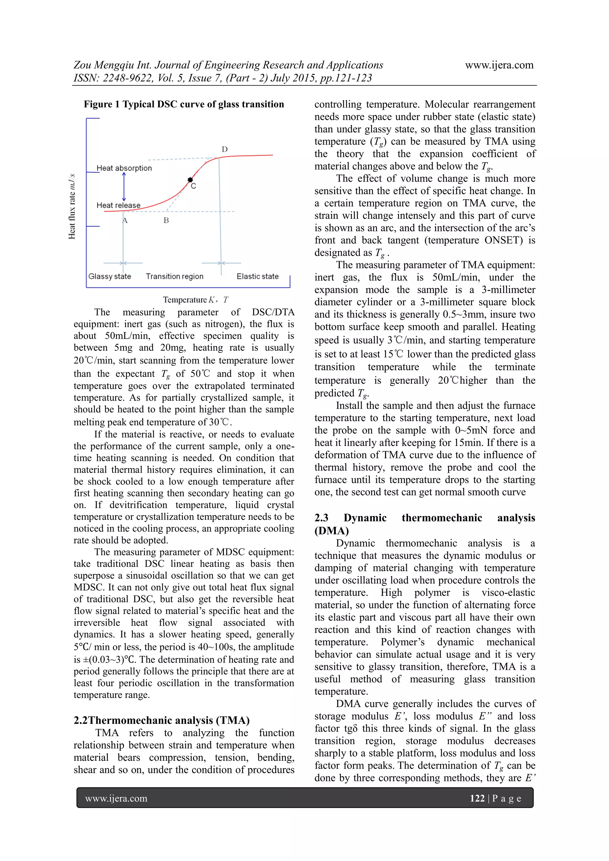 Several Kinds of Thermal Analysis Technologies of Measuring Glass Transition Temperature | PDF
