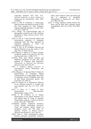 Study of Linear and Non-Linear Optical Parameters of Zinc Selenide Thin Film | PDF