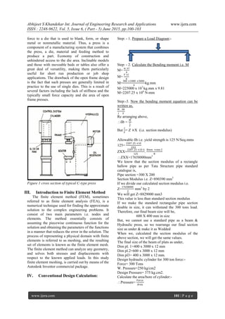 Conventional Design Calculation &3D Modeling of Metal Forming Heavy ...