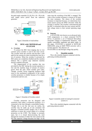 Integration of a Wind Turbine Based Doubly Fed Induction Generator Using STATCOM and CROWBAR for ...