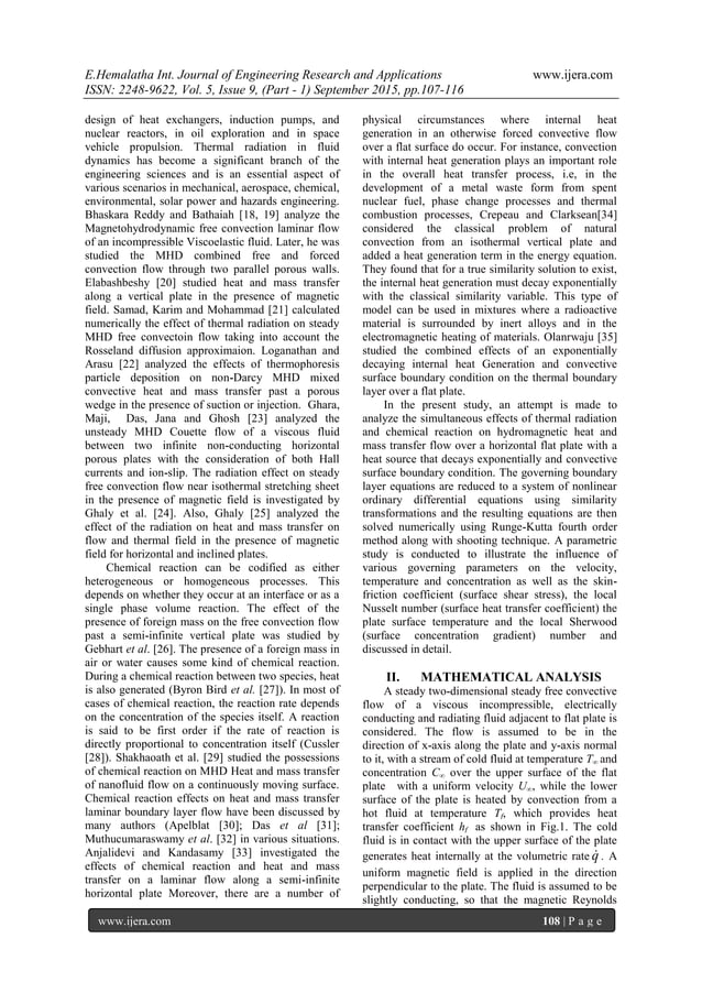 Effects Of Thermal Radiation And Chemical Reaction On Mhd Free