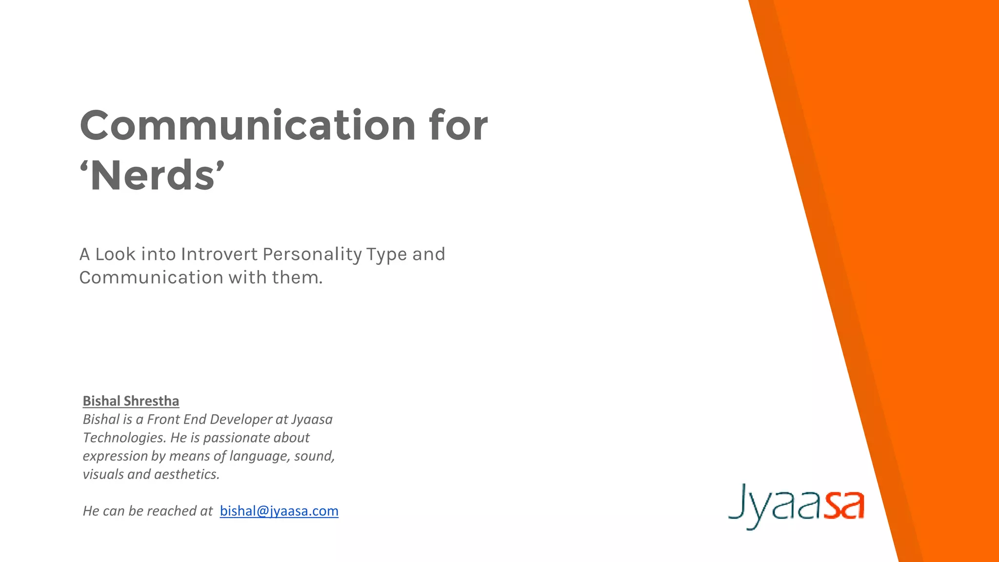 Communication for ‘nerds’ | PPT