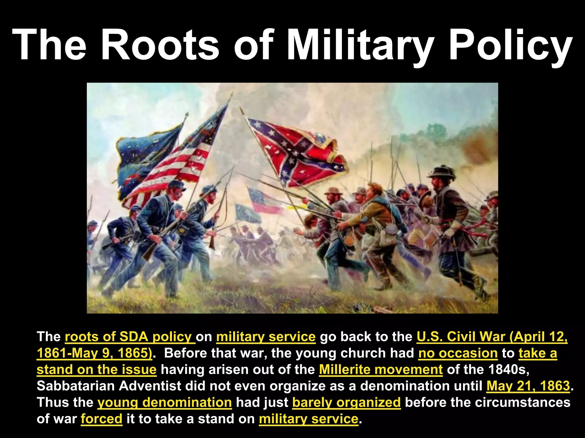 R6. adventism and military service mark pasion | PPTX