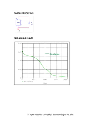 SPICE MODEL of R6NT_RL=22(Ohm) in SPICE PARK | PDF