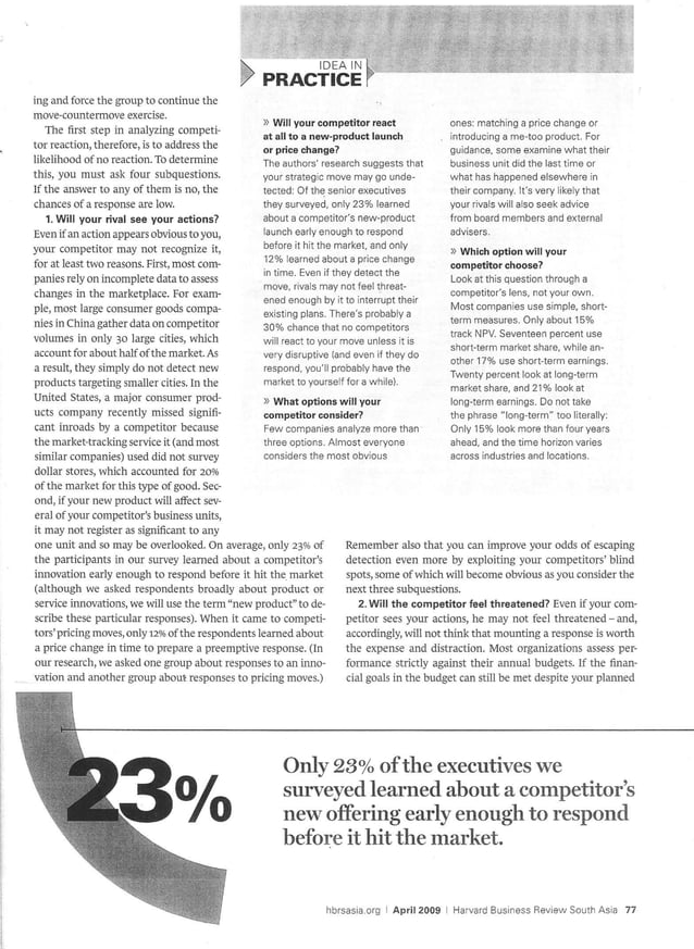 predicting competitor reaction | PDF