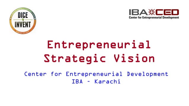 Entrepreneurial strategic vision | PDF