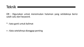 Dasar Dasar Google Hacking | PPTX
