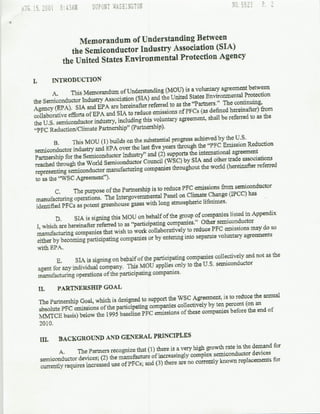 Document- "Memorandum of Understanding between Semiconductor Industry ...