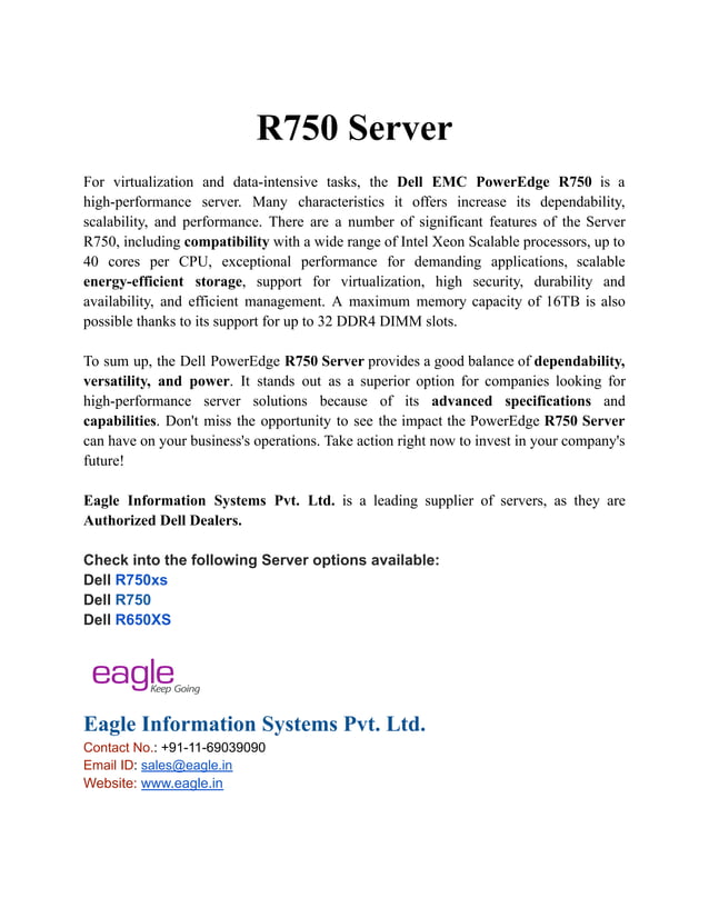 R750 Server | PDF