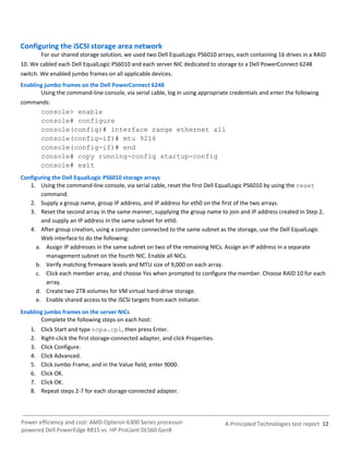 Power efficiency and cost: AMD Opteron 6300 series processor-based Dell PowerEdge R815 vs. HP ...
