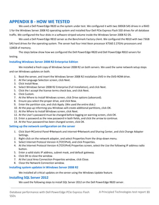 Database performance with Dell PowerEdge PCIe Express Flash SSDs | PDF