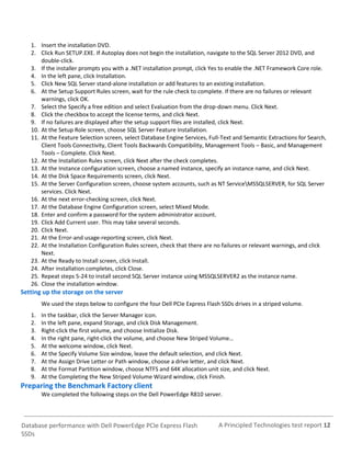 Database performance with Dell PowerEdge PCIe Express Flash SSDs | PDF