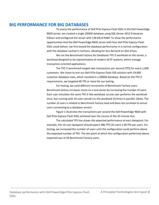 Database performance with Dell PowerEdge PCIe Express Flash SSDs | PDF