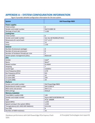 Database performance with Dell PowerEdge PCIe Express Flash SSDs | PDF