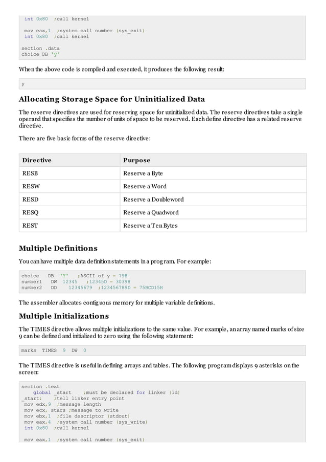 N_Asm Assembly variables (sol) | PDF