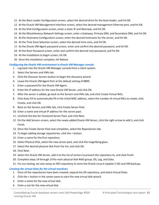 Consolidating Oracle database servers onto Dell PowerEdge R920 running ...