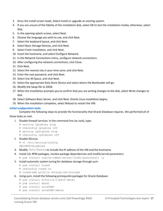 Consolidating Oracle database servers onto Dell PowerEdge R920 running ...