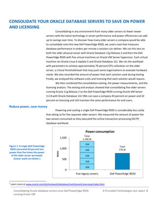 Consolidating Oracle database servers onto Dell PowerEdge R920 running Oracle VM | PDF