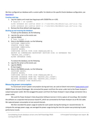 Consolidating Oracle database servers onto Dell PowerEdge R920 running ...