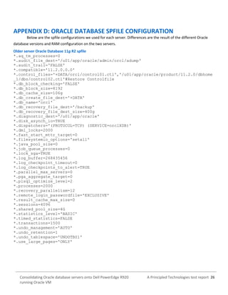 Consolidating Oracle database servers onto Dell PowerEdge R920 running Oracle VM | PDF