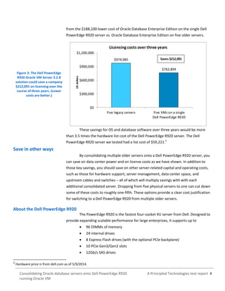 Consolidating Oracle database servers onto Dell PowerEdge R920 running ...