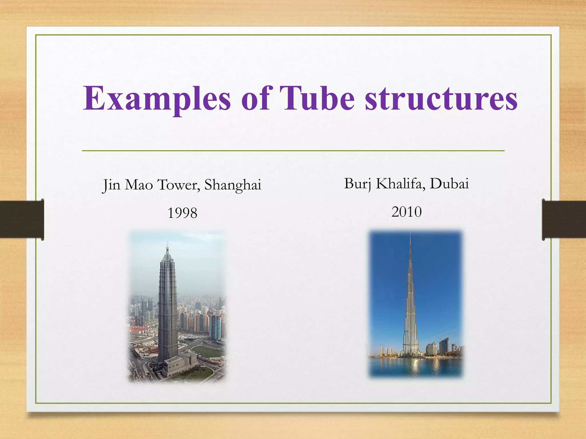 Tube structures and its type with comparison . | PPT