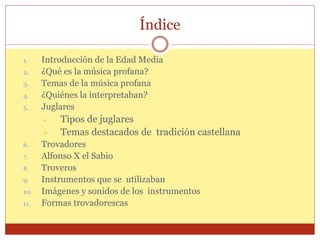 Música Profana medieval | PPTX