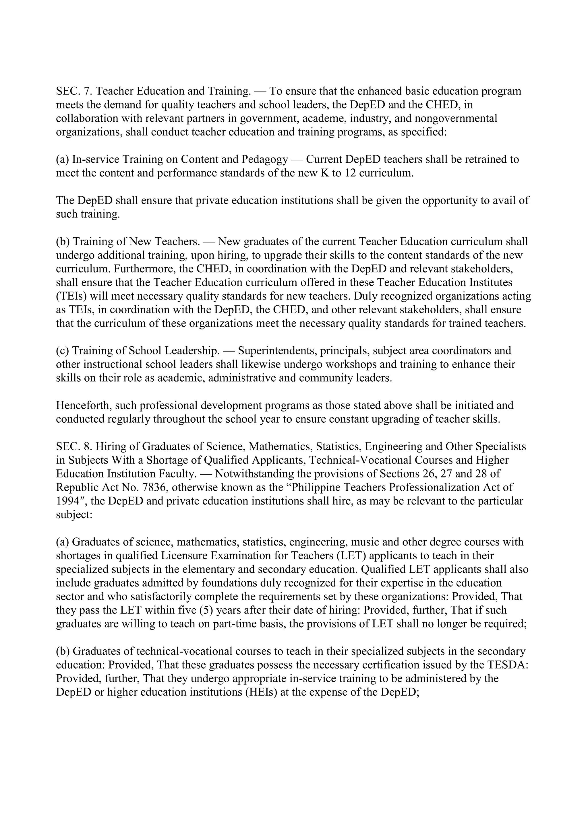 RA 10533-Enhanced Basic Education Act of 2013 | PDF