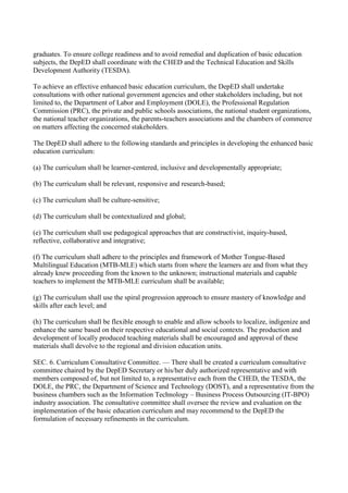 RA 10533-Enhanced Basic Education Act of 2013 | PDF