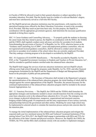 RA 10533-Enhanced Basic Education Act of 2013 | PDF