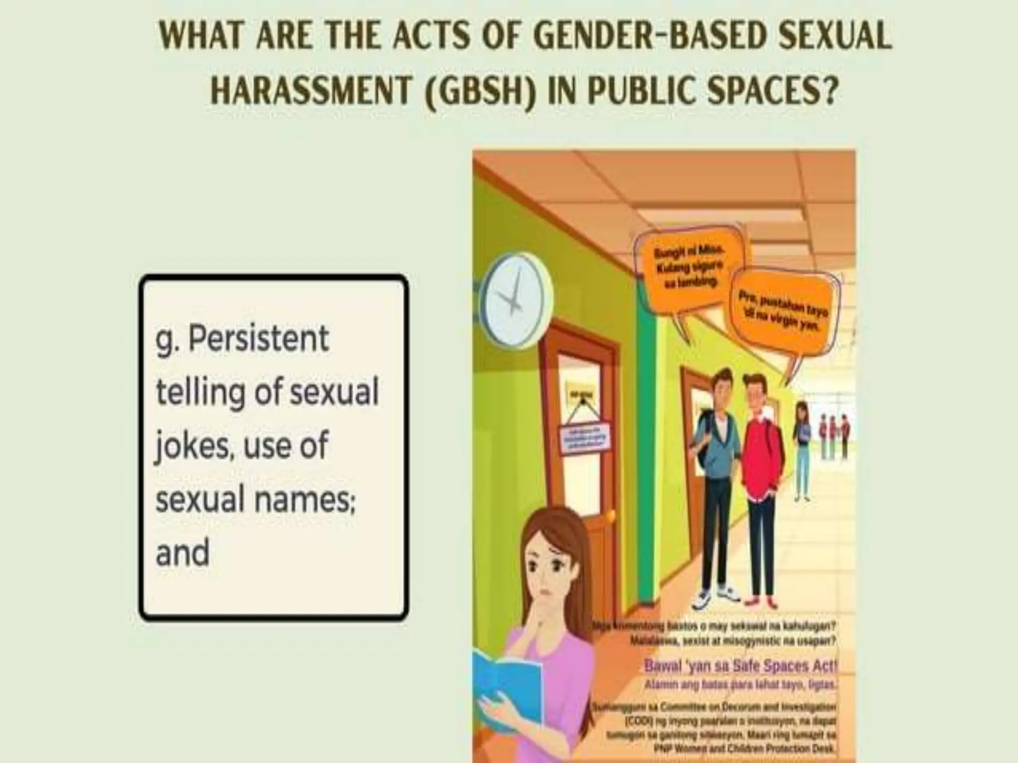 Safe Space Act in the Philippines-A brief overview and Example | PPTX