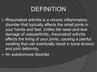 Rheumatoid Arthritis | PPTX