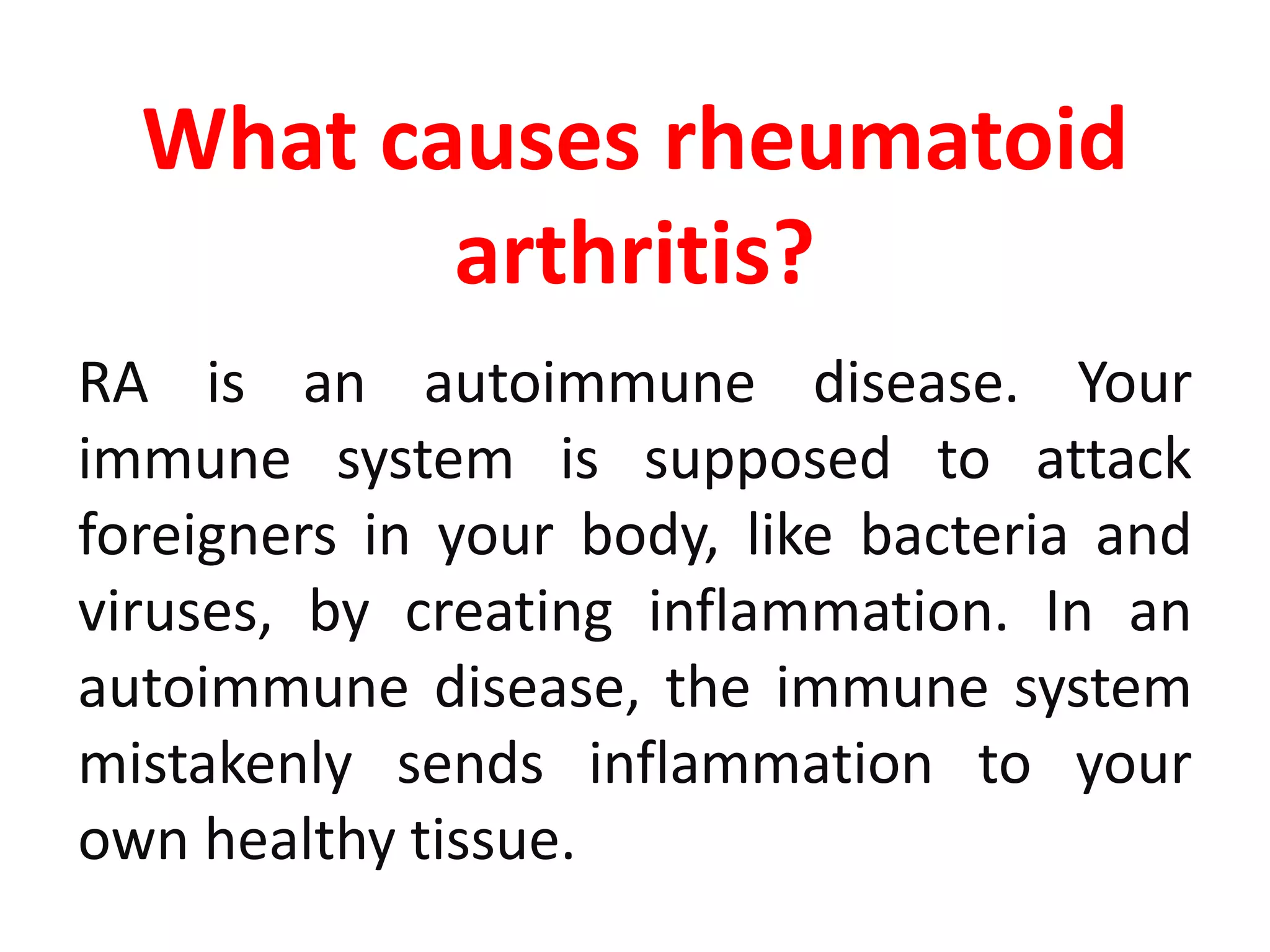 Rheumatoid Arthritis (RA) - Definition, Causes, Symptoms, Treatment and ...