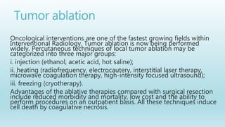 Recent Advances in Interventional Radiologic Proceedures | PPTX