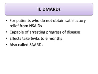 Pharmacotherapy of Rheumatoid arthritis | PPTX