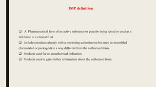 investigation medical products dossier | PPTX