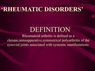 Rheumatoid Arthritis | PPT