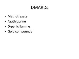 drug use in treatment rheumatoid arthritis | PPT