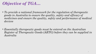 THERAPEUTIC GOODS ADMINISTRATION(TGA) - dive into Regulatory affairs ...
