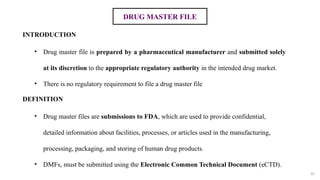 Documentation in pharmaceutical industry, Regulatory affairs | PPTX