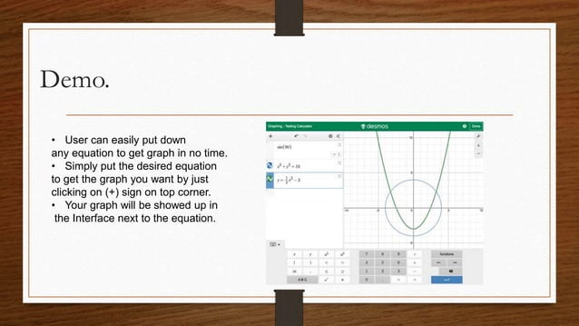 Desmos graphing calculator app | PPTX