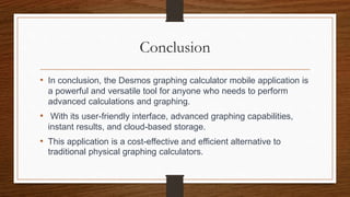 Desmos graphing calculator app | PPTX
